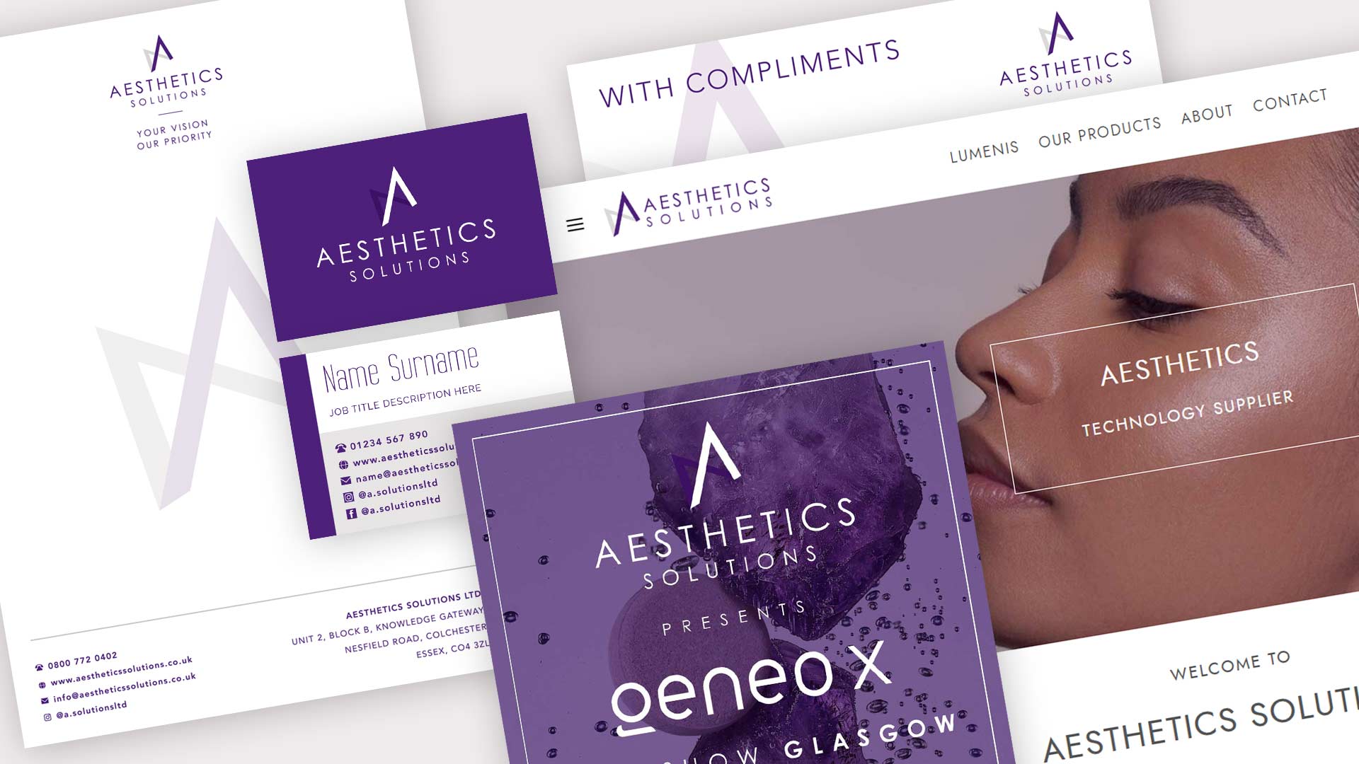 Aesthetics Solutions Branding – ModRed Design – Swansea